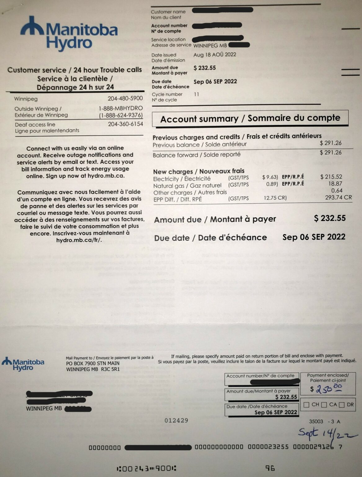 Your Manitoba Hydro Bill: How to Read, Understand and Pay It